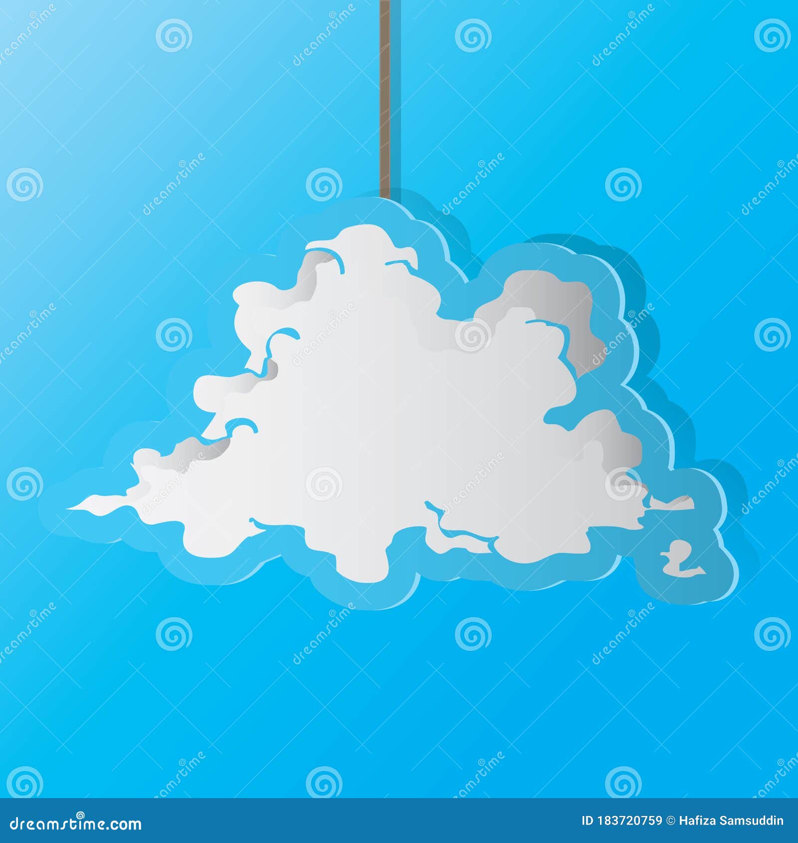 A cloud illustration. stock illustration. Illustration of nature ...