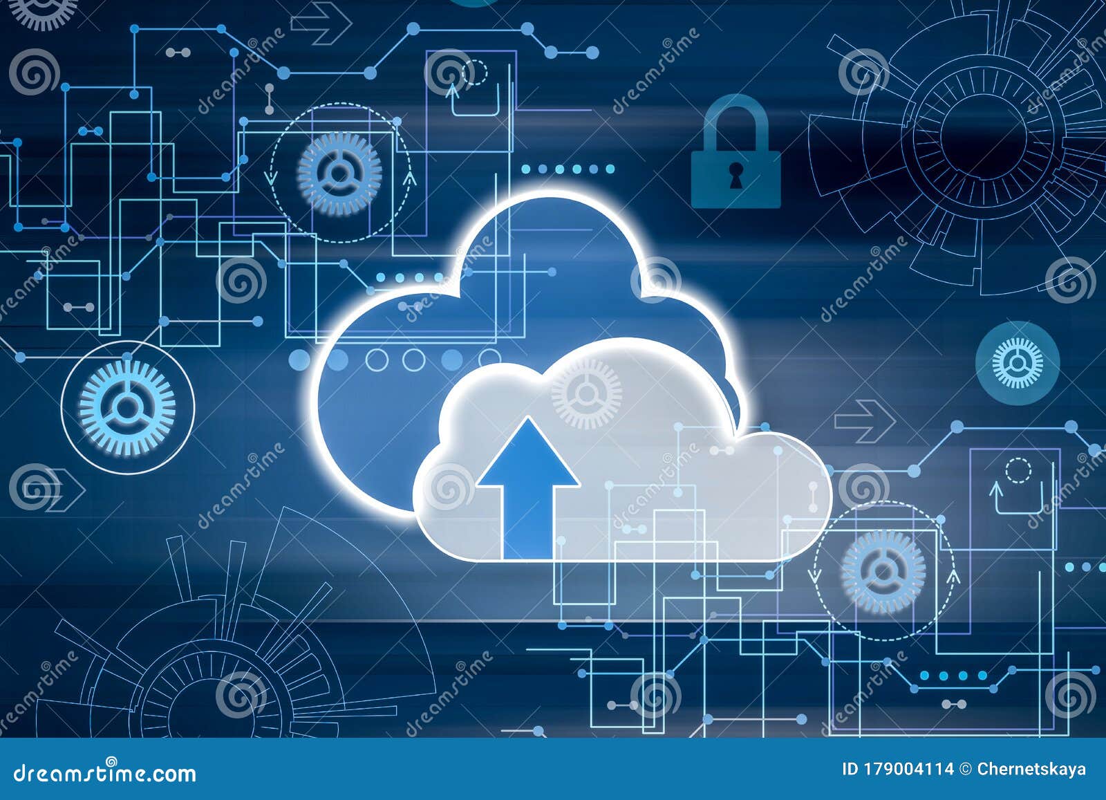 Cloud Image and Schemes. Modern Technology Stock Illustration ...