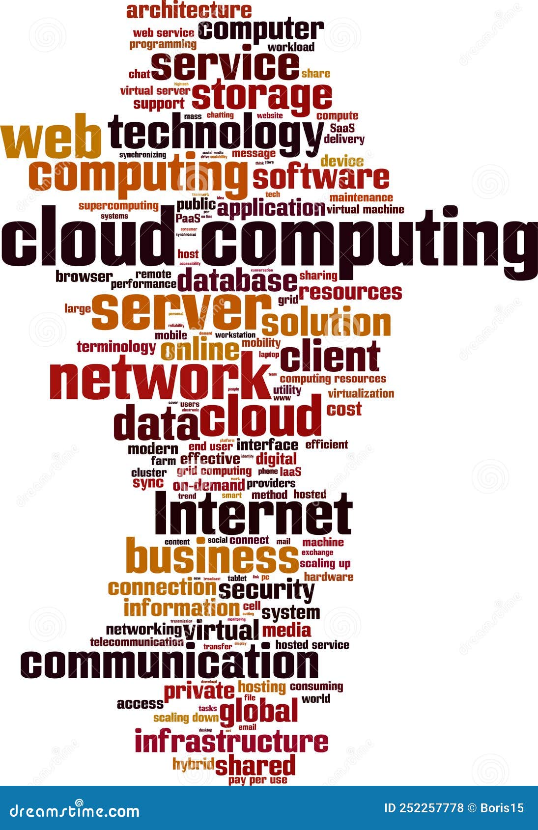 Cloud informatique illustration de vecteur. Illustration du serveur ...