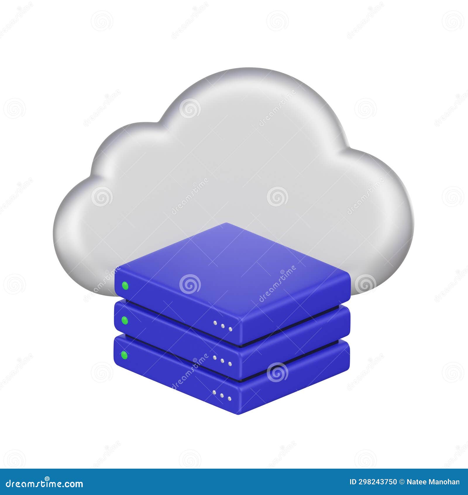 Cloud Infrastructure As a Service (IaaS) 3d Icon Stock Photo ...