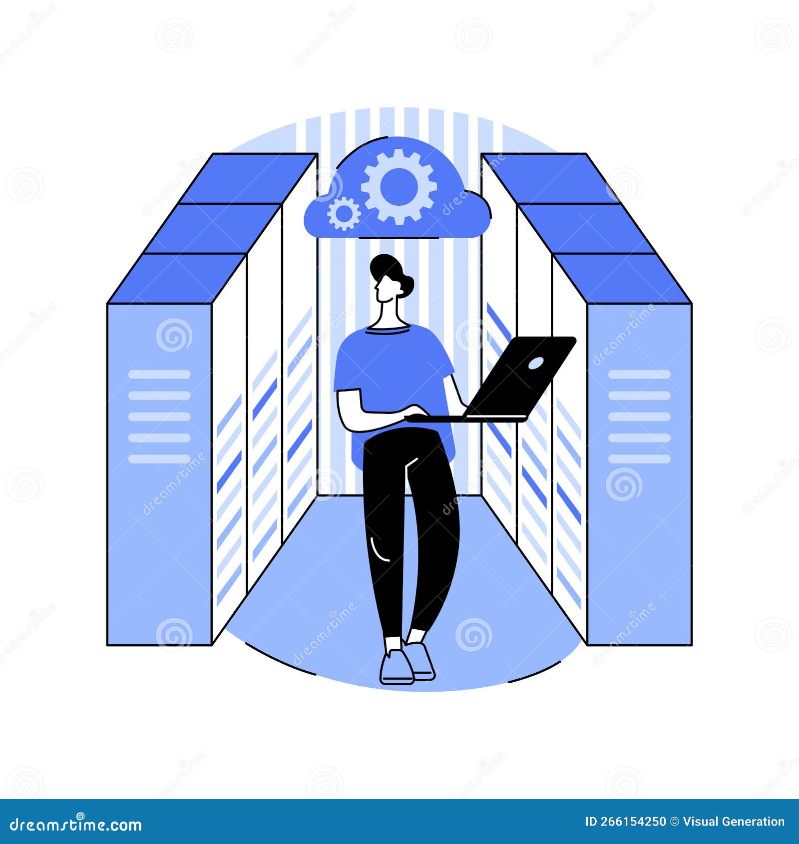 Cloud Infrastructure Engineer Isolated Cartoon Vector Illustrations ...