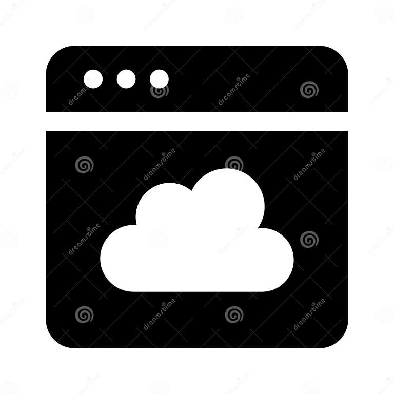 Cloud Inside Website Icon of Cloud Website, Ready To Use Vector Stock ...