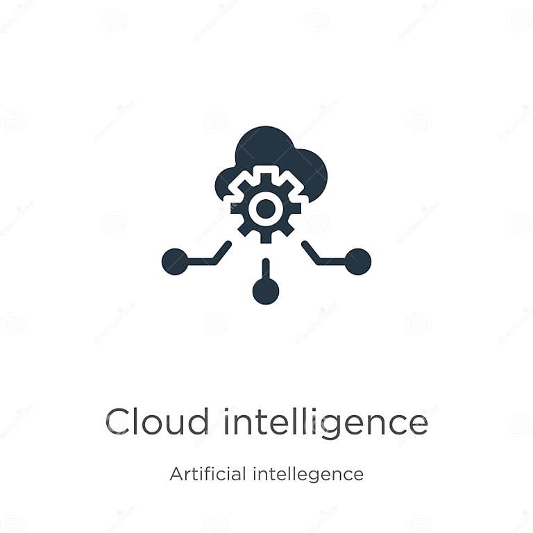 Cloud Intelligence Icon Vector. Trendy Flat Cloud Intelligence Icon ...