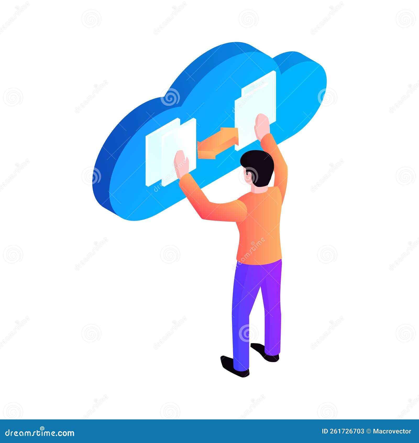 Cloud Interface Icon stock vector. Illustration of display - 261726703