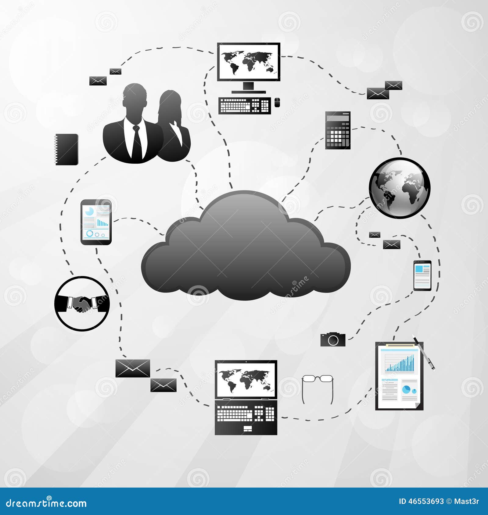 Cloud Internet Download Logo Set Computer Thin Cartoon Vector ...