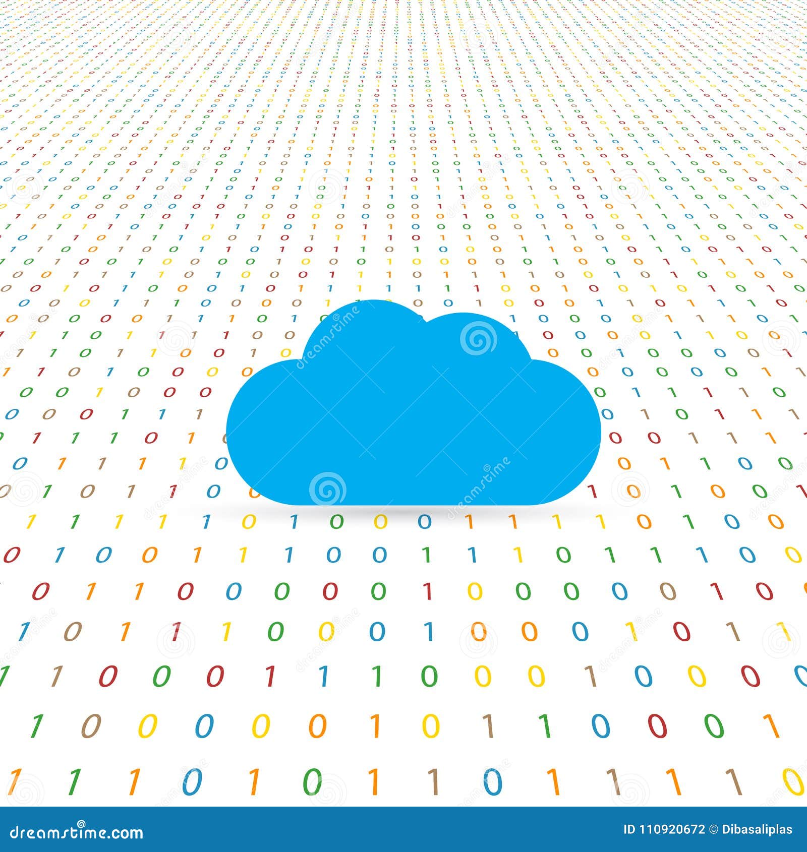 Cloud Internet Symbol on a Digital Background. Stock Vector ...