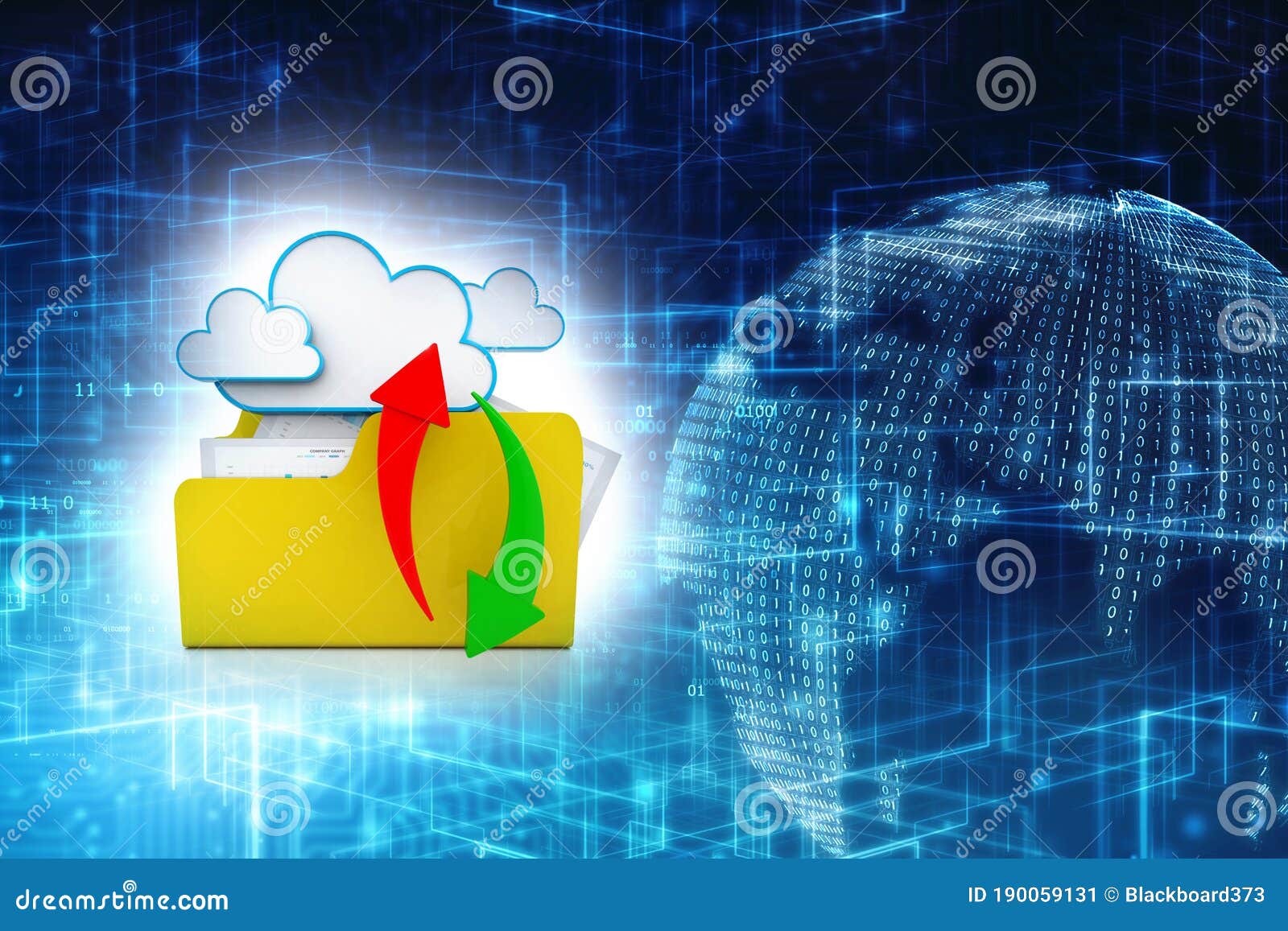 Cloud Internet Technology Concept Background, Cloud Computing and Network Security Technology ...