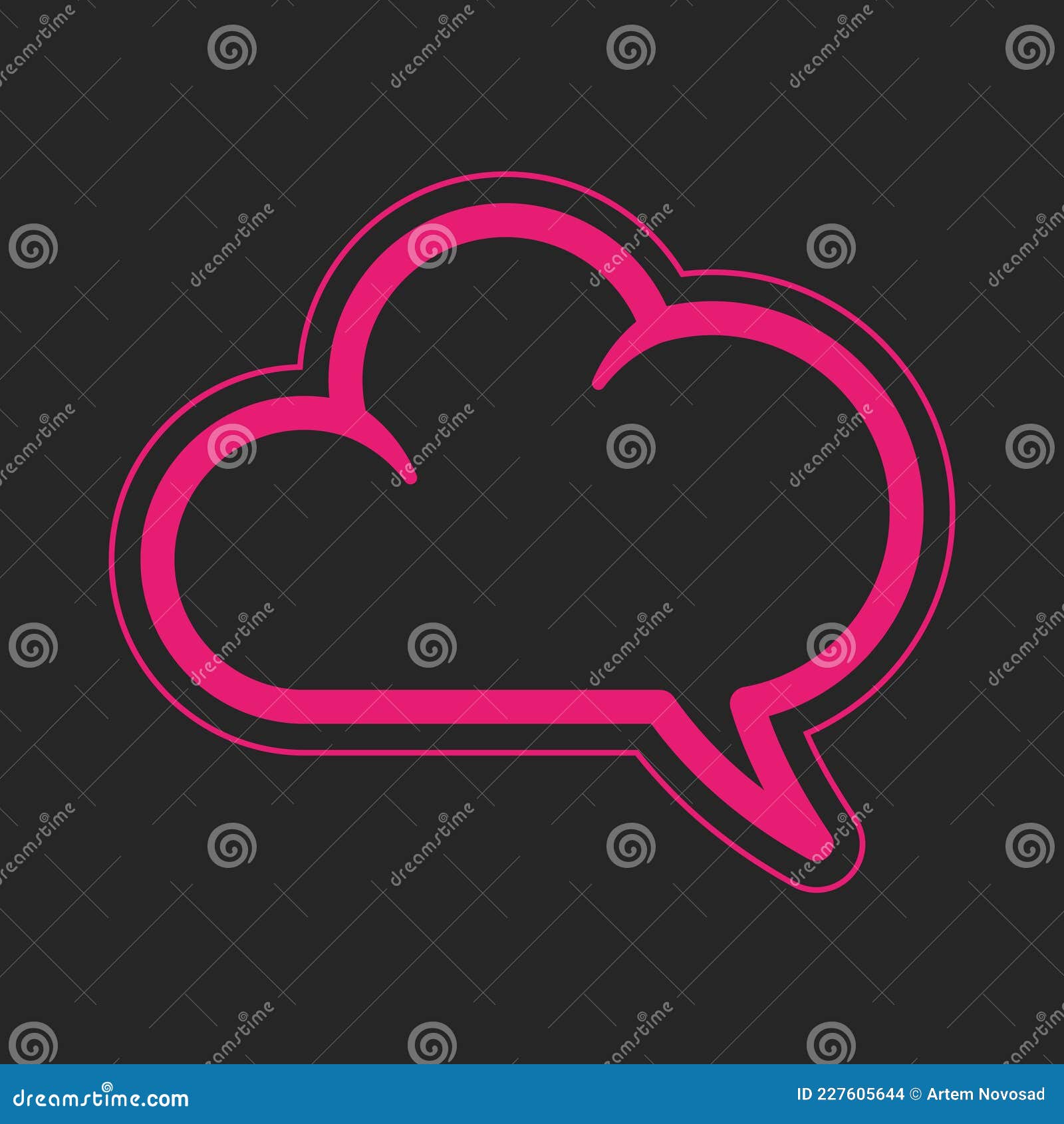 Cloud Intimate Chat Icon. Gentle Image of a Private Chat for ...