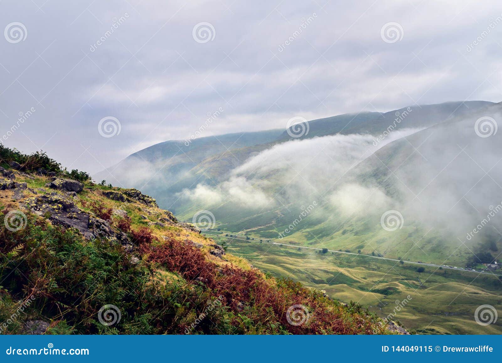 Cloud Inversion Above Dunmail Raise Stock Image - Image of national ...