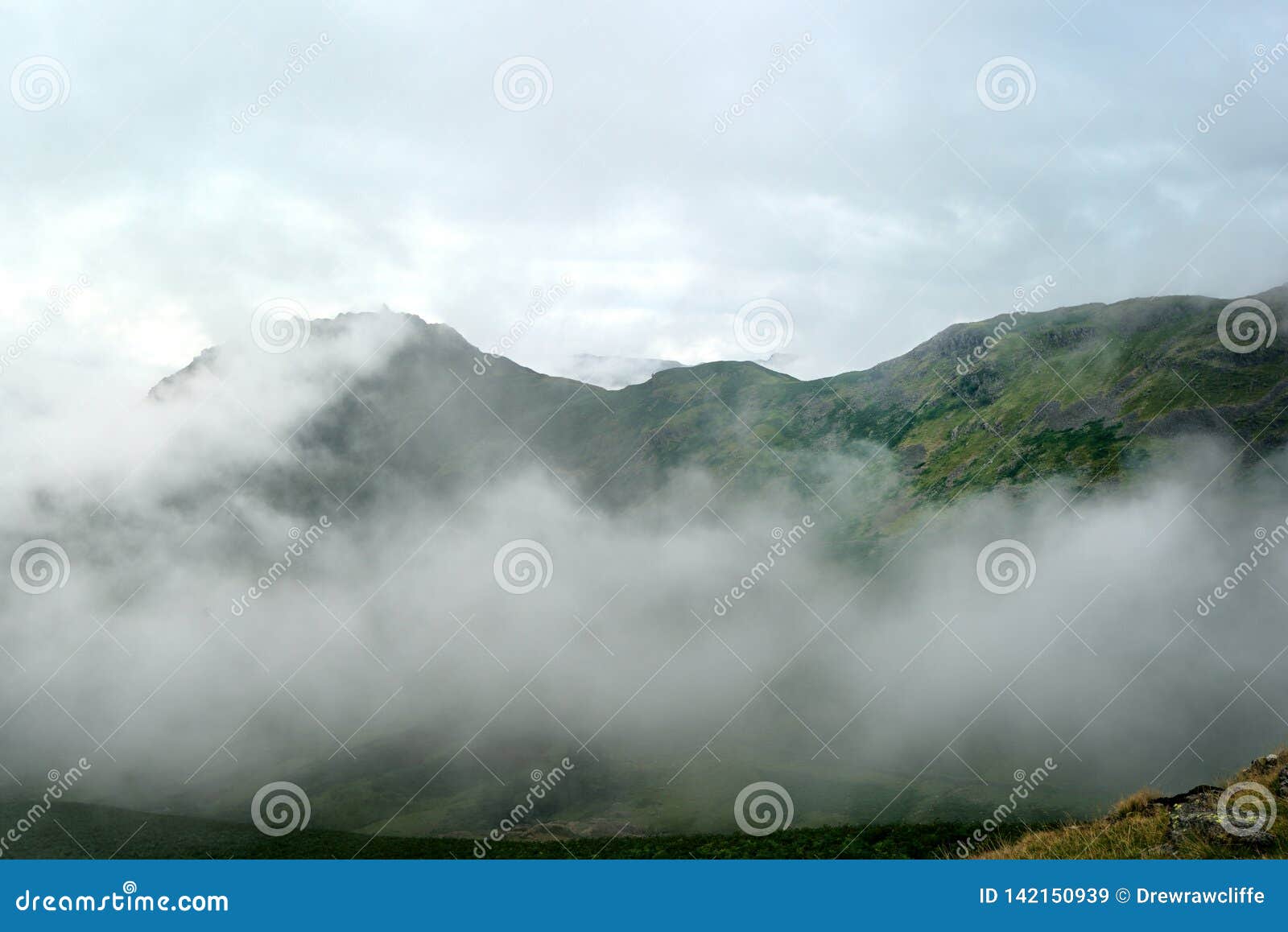 Cloud Inversion Over the Green Burn Valley Stock Image - Image of ...