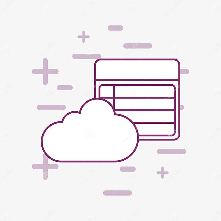 Cloud and invoice stock vector. Illustration of abstract - 112625769