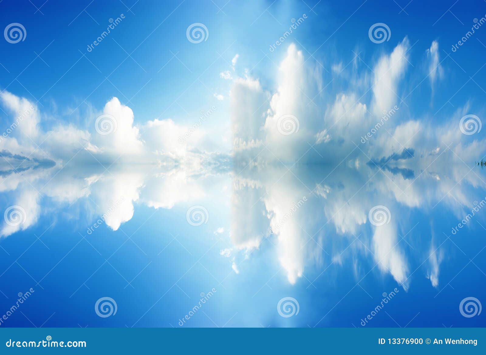 Cloud and its reflection stock photo. Image of clouds - 13376900