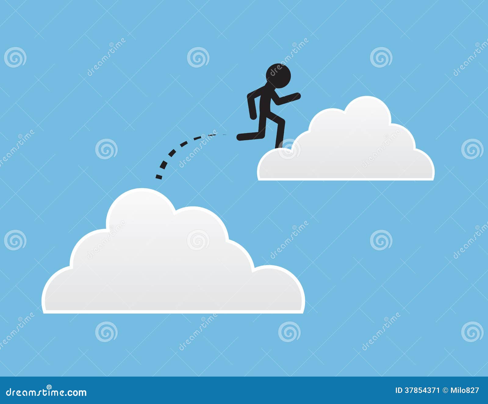 Cloud Jumping stock vector. Illustration of environment - 37854371