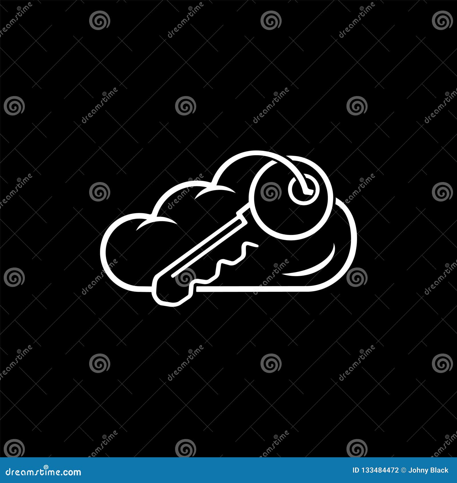 Cloud Key Design Template. Vector and Illustration. Stock Vector ...