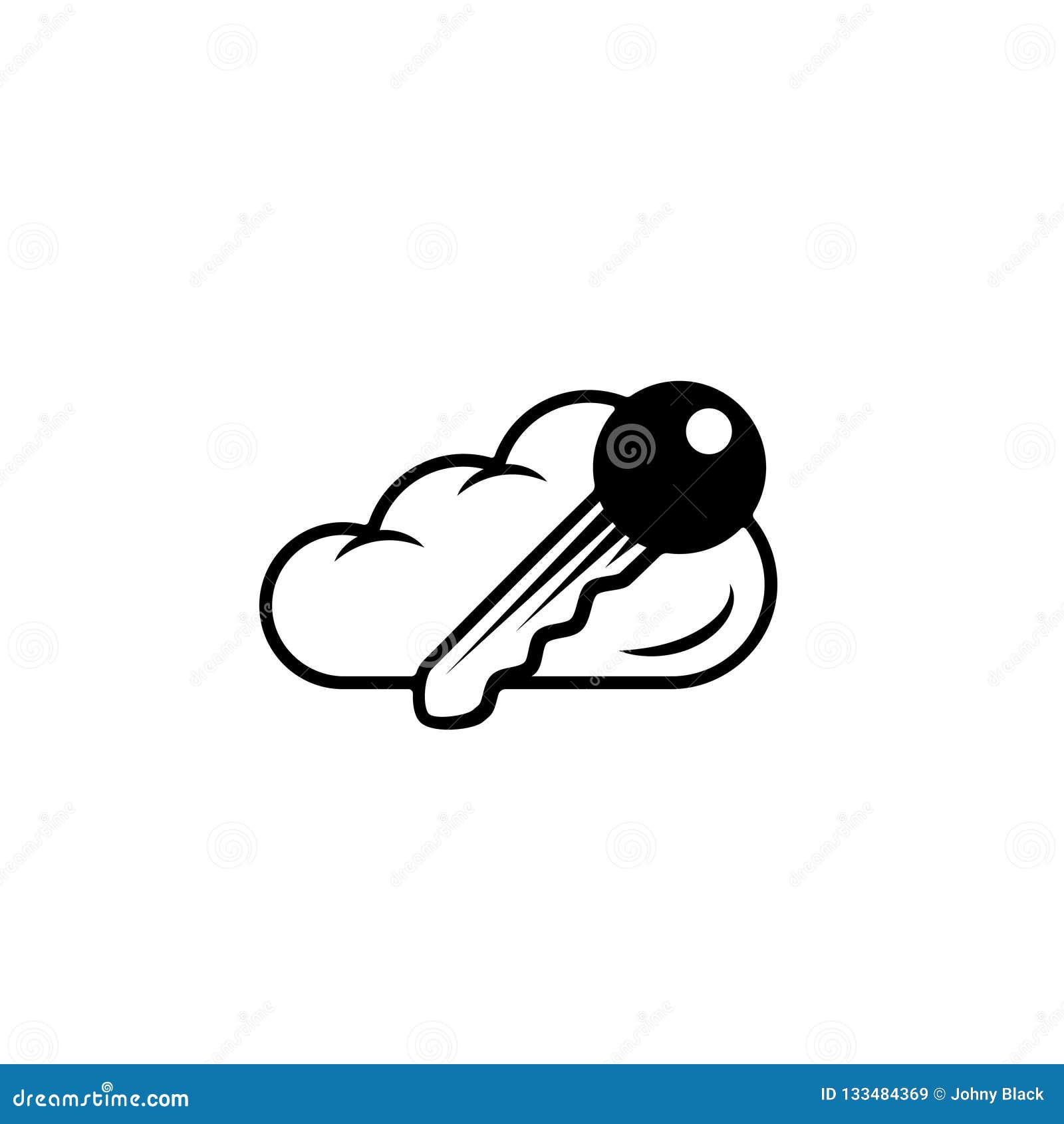 Cloud Key Design Template. Vector and Illustration. Stock Vector ...