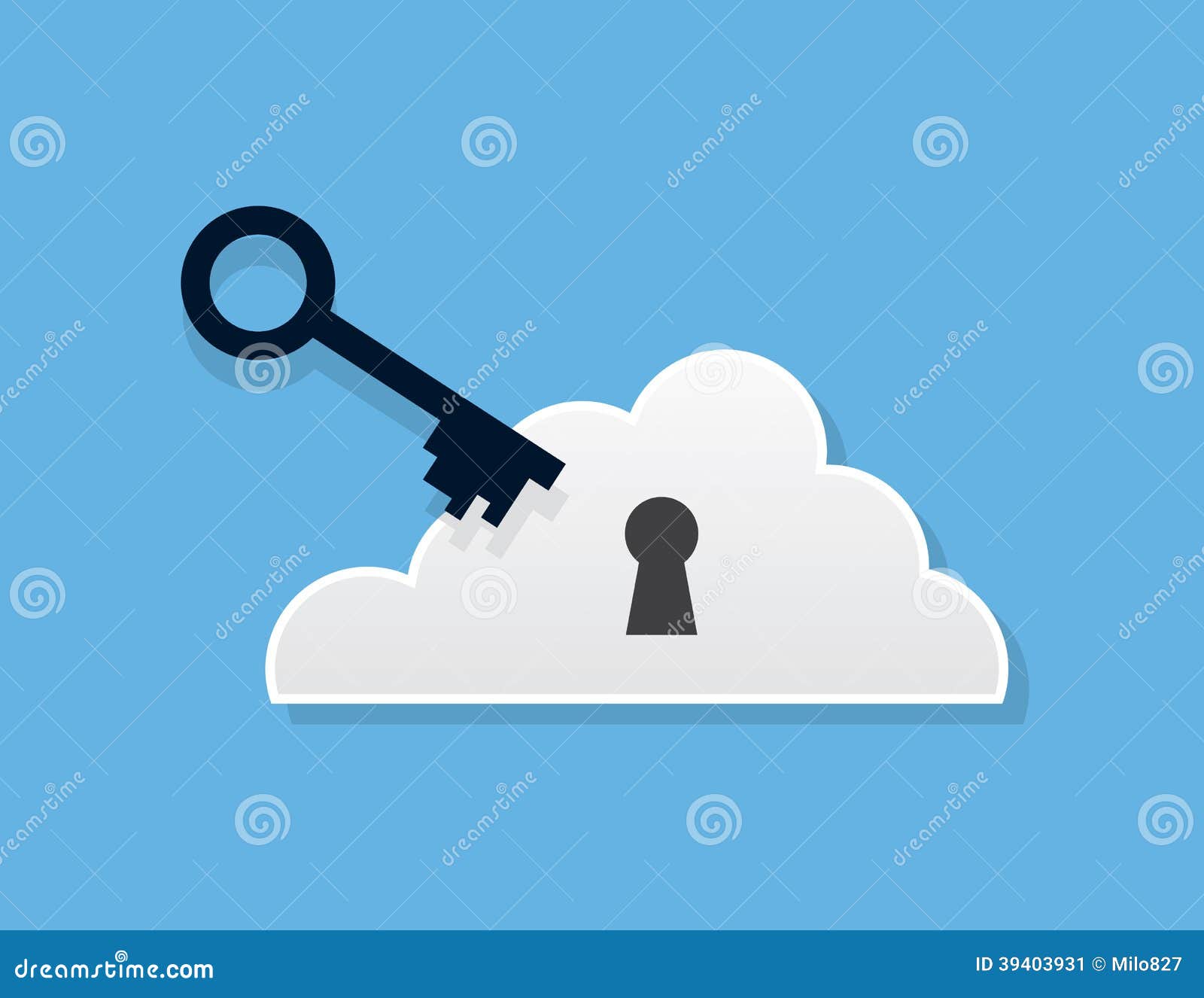 Cloud Key stock vector. Illustration of server, gray - 39403931