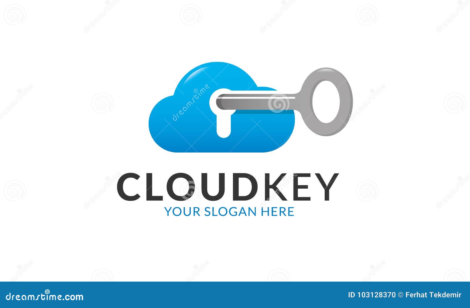 Cloud key logo template stock illustration. Illustration of padlock ...