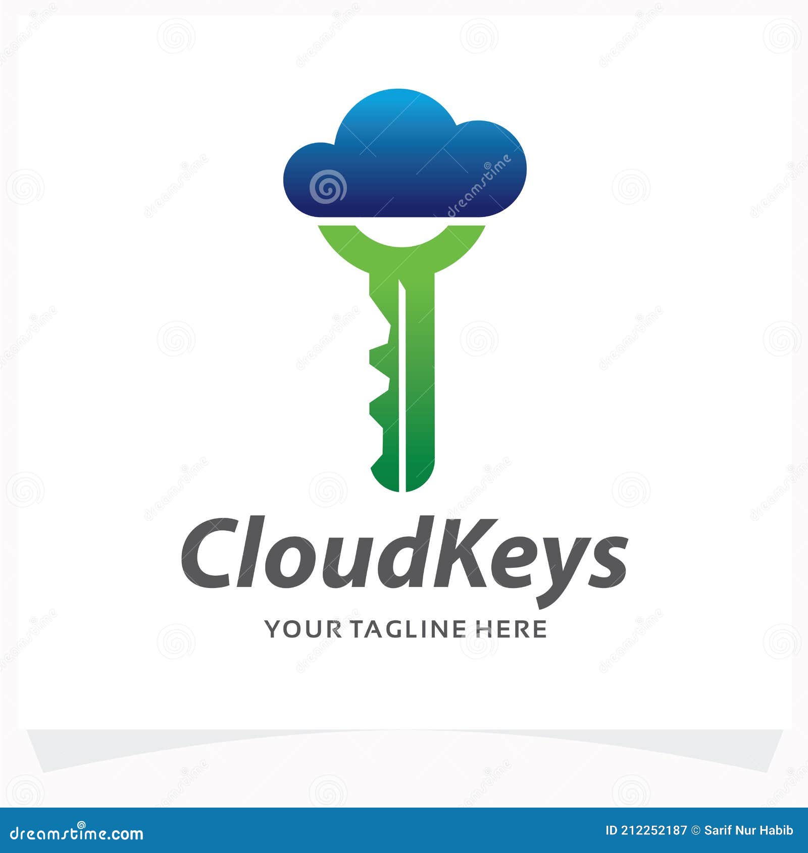 Cloud Keys Logo Design Template Stock Vector - Illustration of care ...