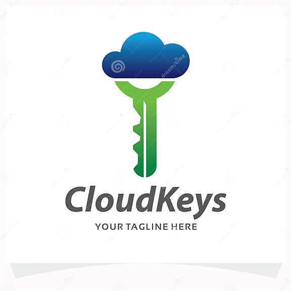 Cloud Keys Logo Design Template Stock Vector - Illustration of care ...