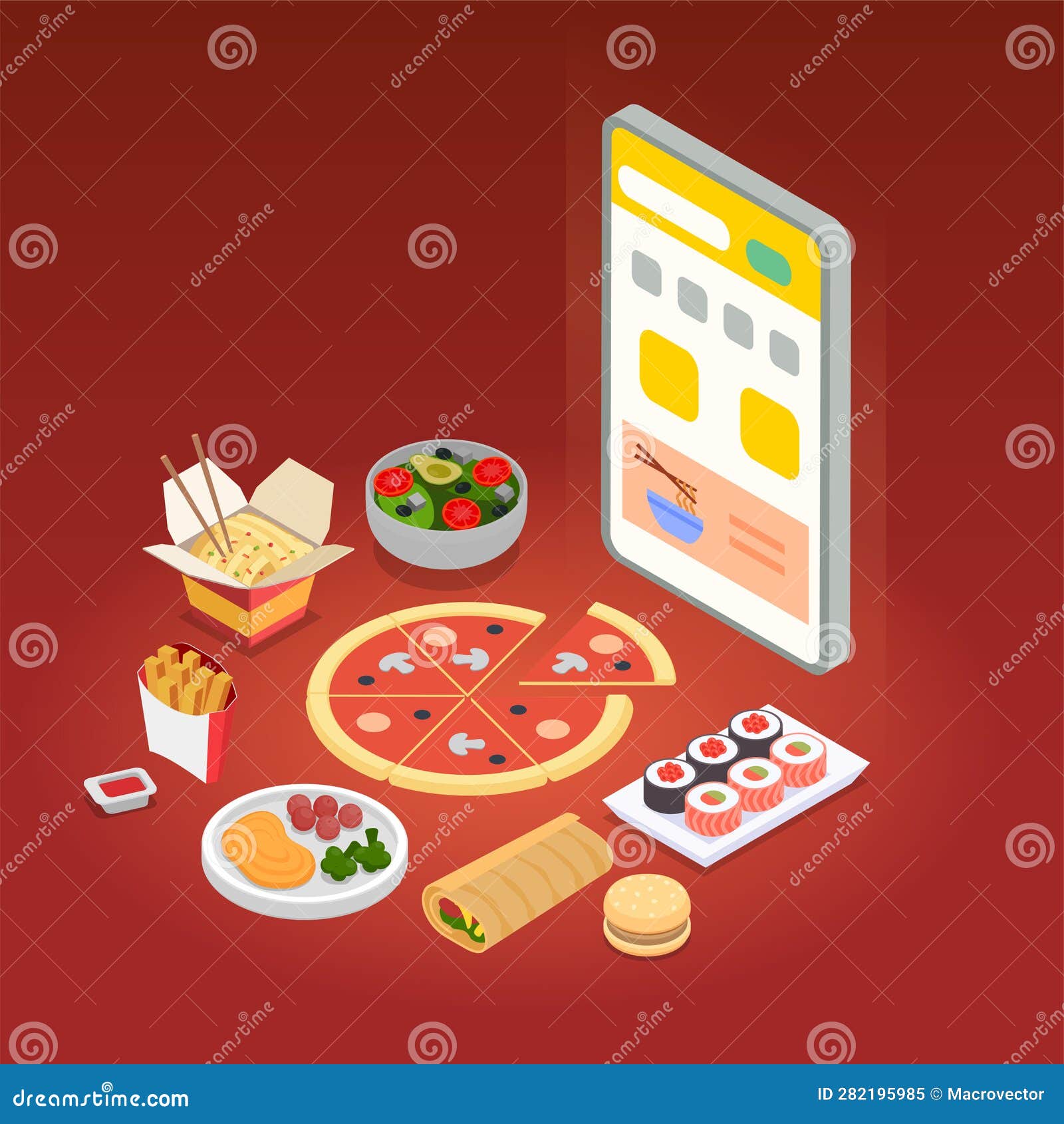 Cloud Kitchen Concept stock vector. Illustration of icons - 282195985