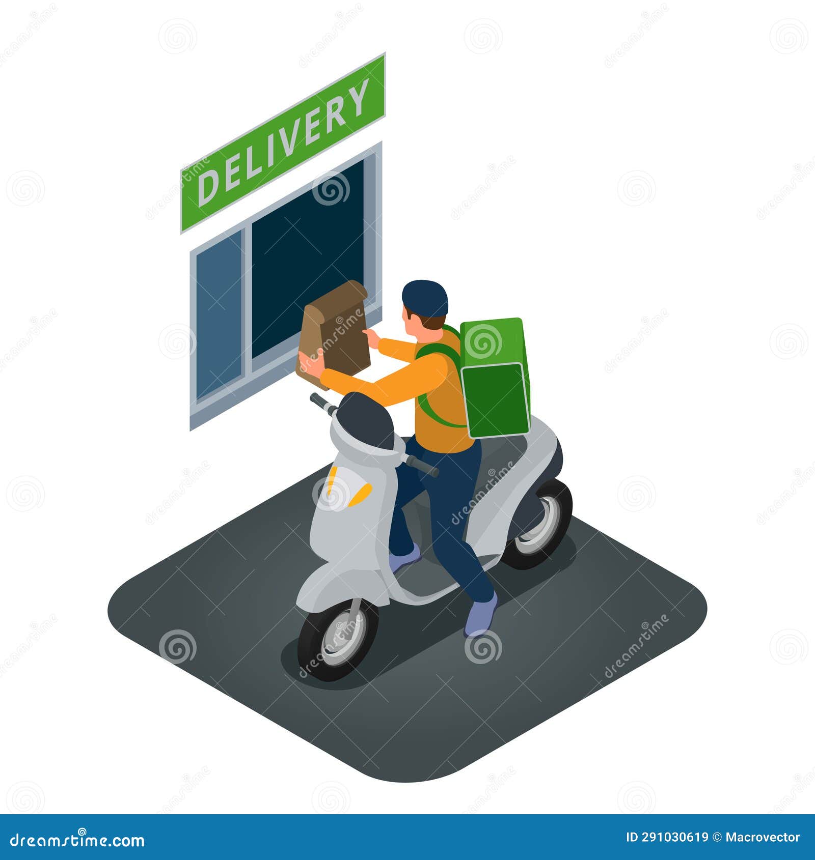 Cloud Kitchen Concept Illustration Stock Vector - Illustration of ...