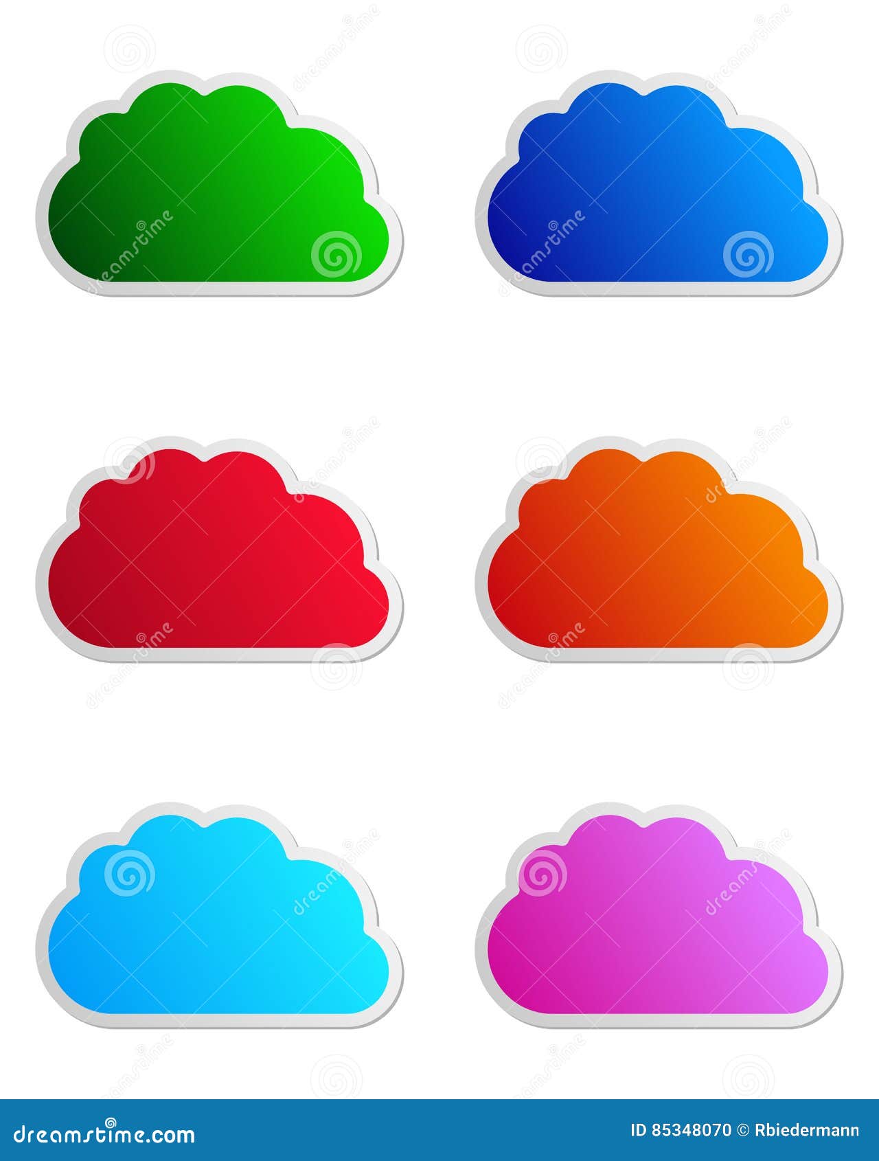 Cloud labels stock vector. Illustration of buttons, clouds - 85348070