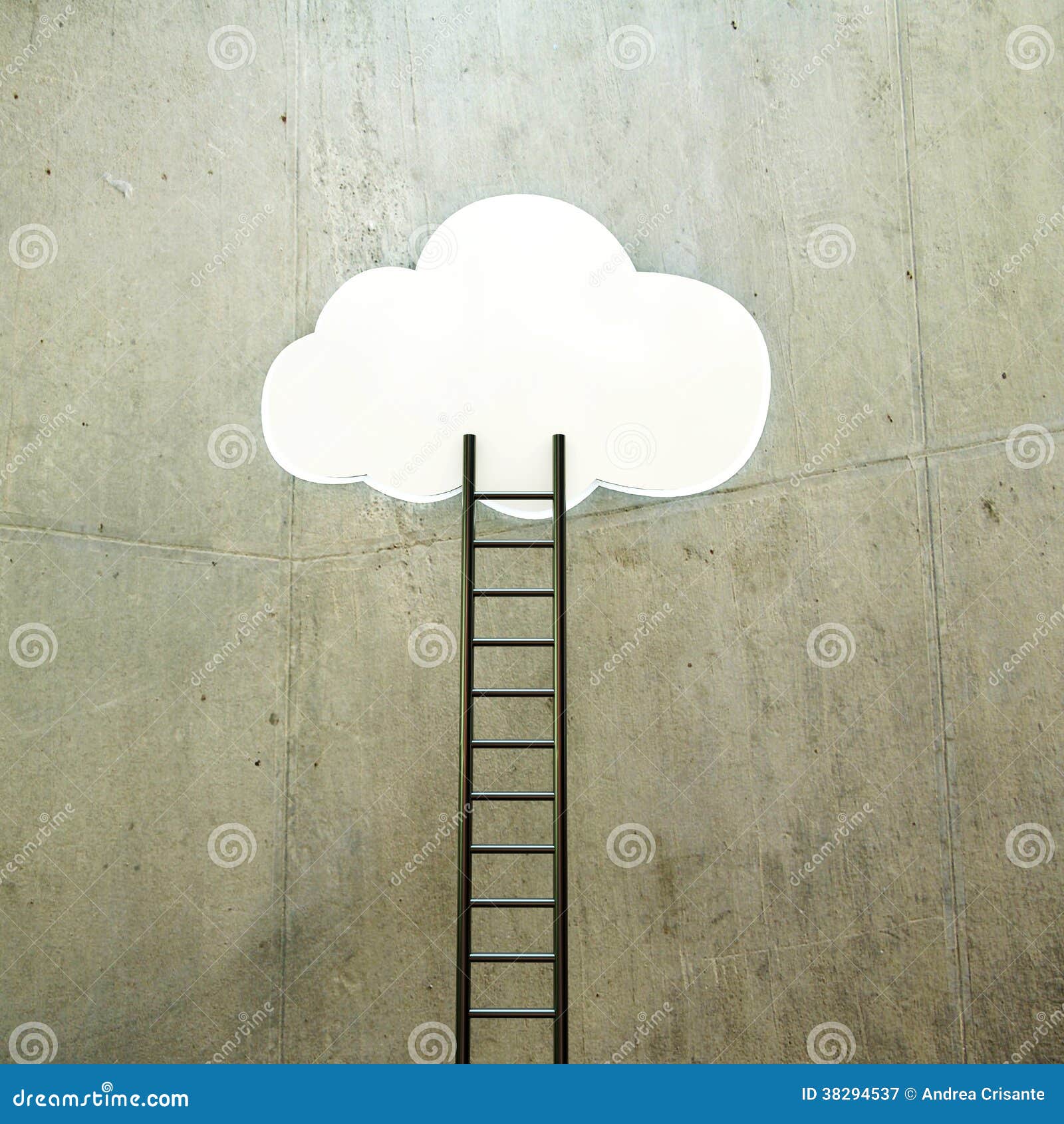 Cloud with ladder stock illustration. Illustration of symbol - 38294537