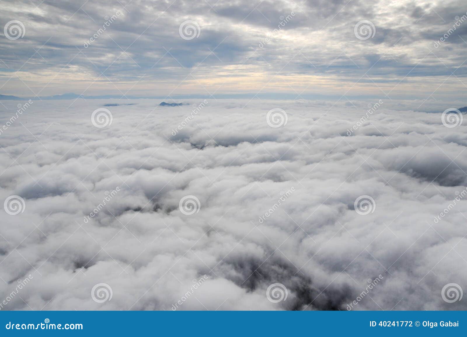 Cloud layer over the top stock photo. Image of flying - 40241772
