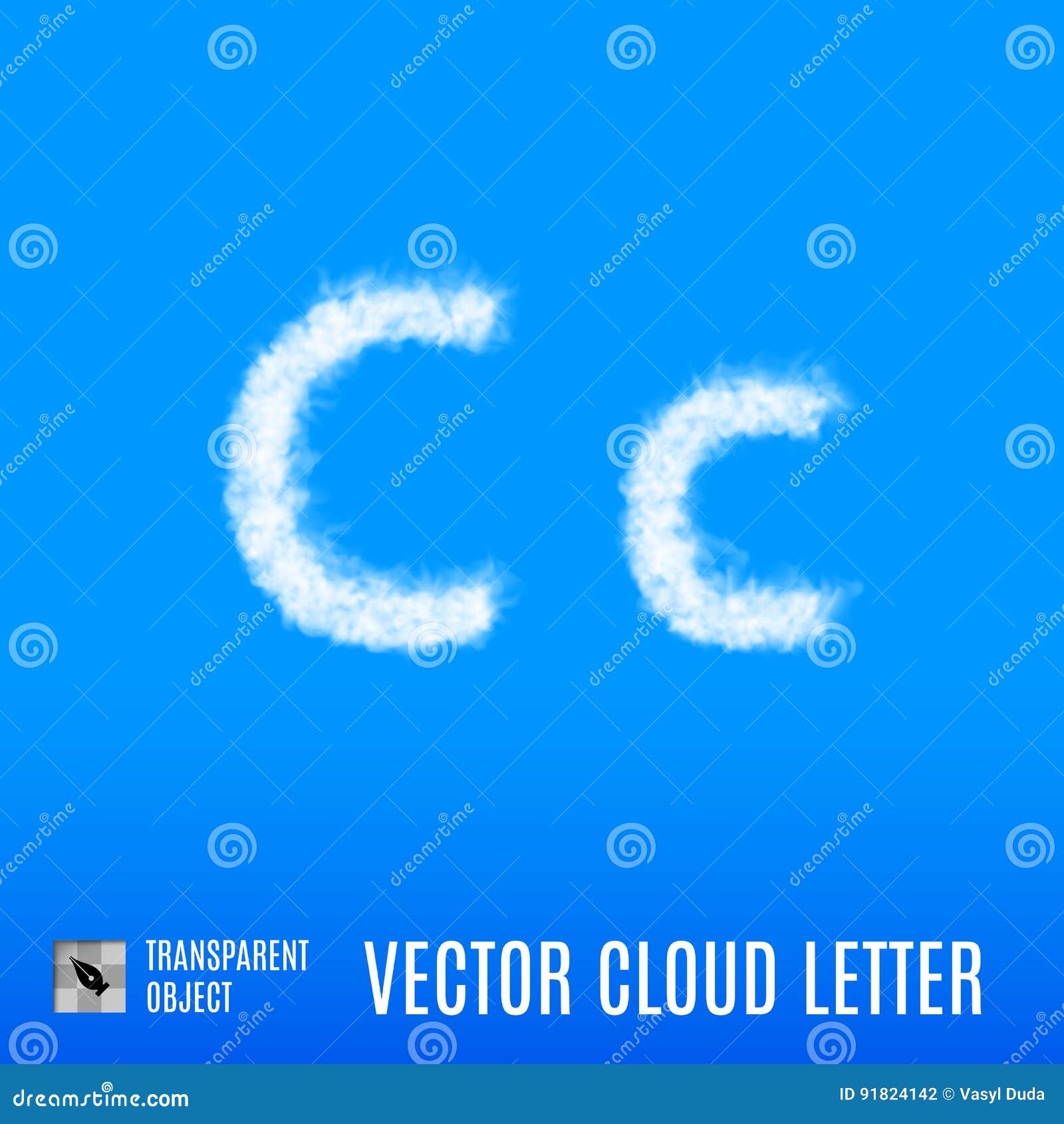 Cloud Letter stock illustration. Illustration of alphabetical - 91824142