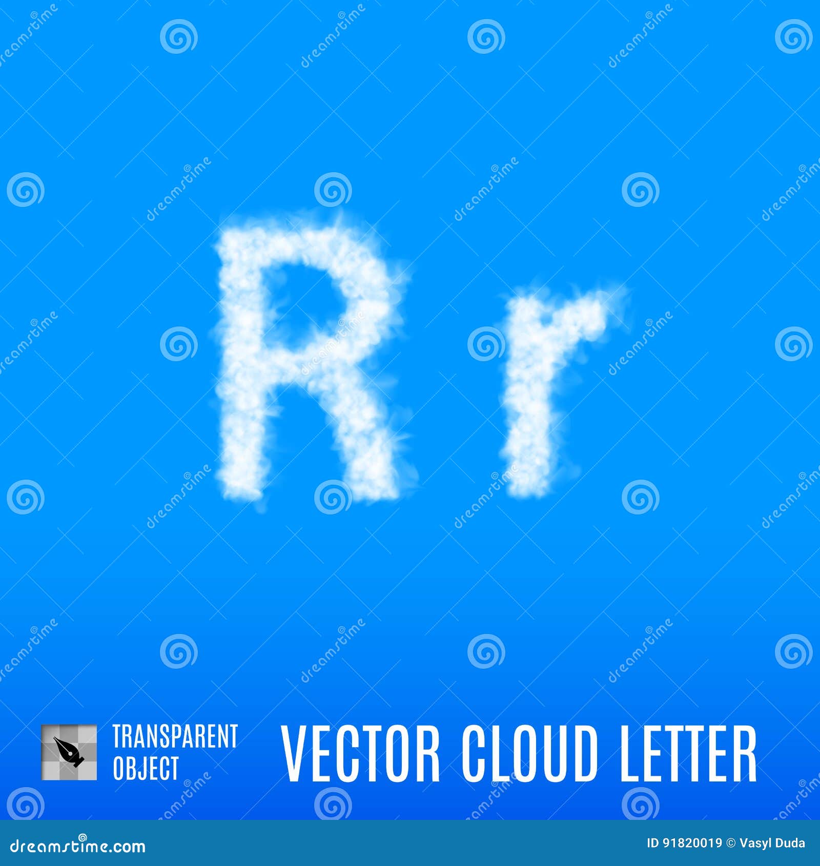 Cloud Letter stock illustration. Illustration of alphabet - 91820019