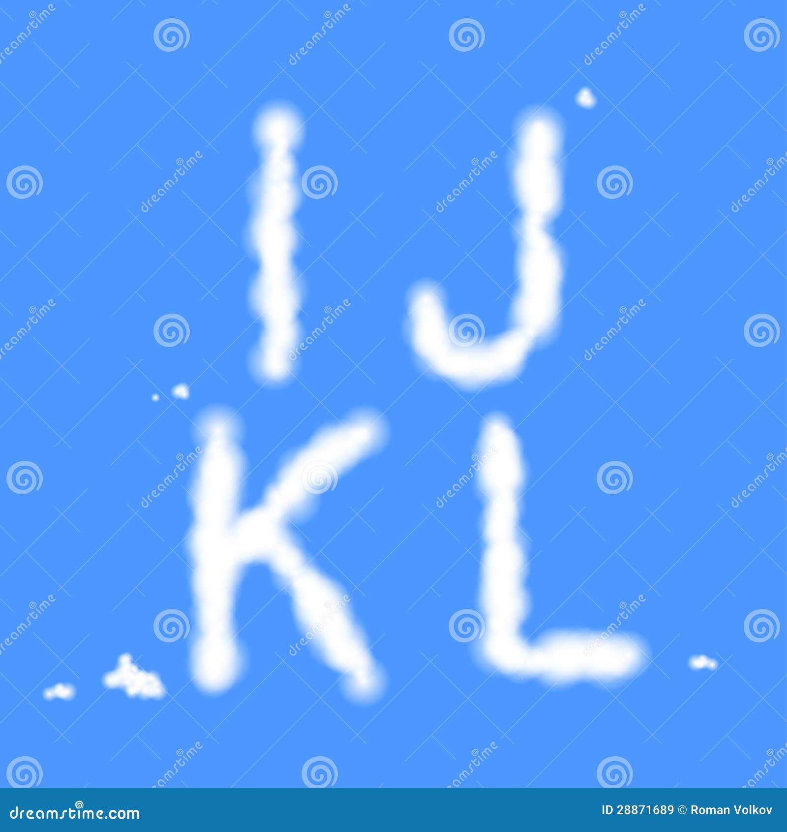 Cloud Letters stock vector. Illustration of overcast - 28871689