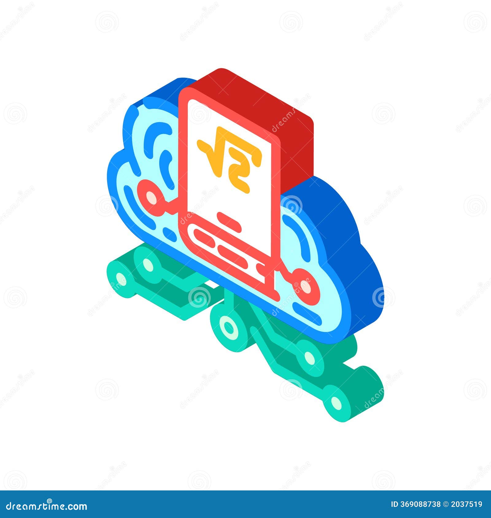 Cloud Library Icon Image. Vector Illustration | CartoonDealer.com ...