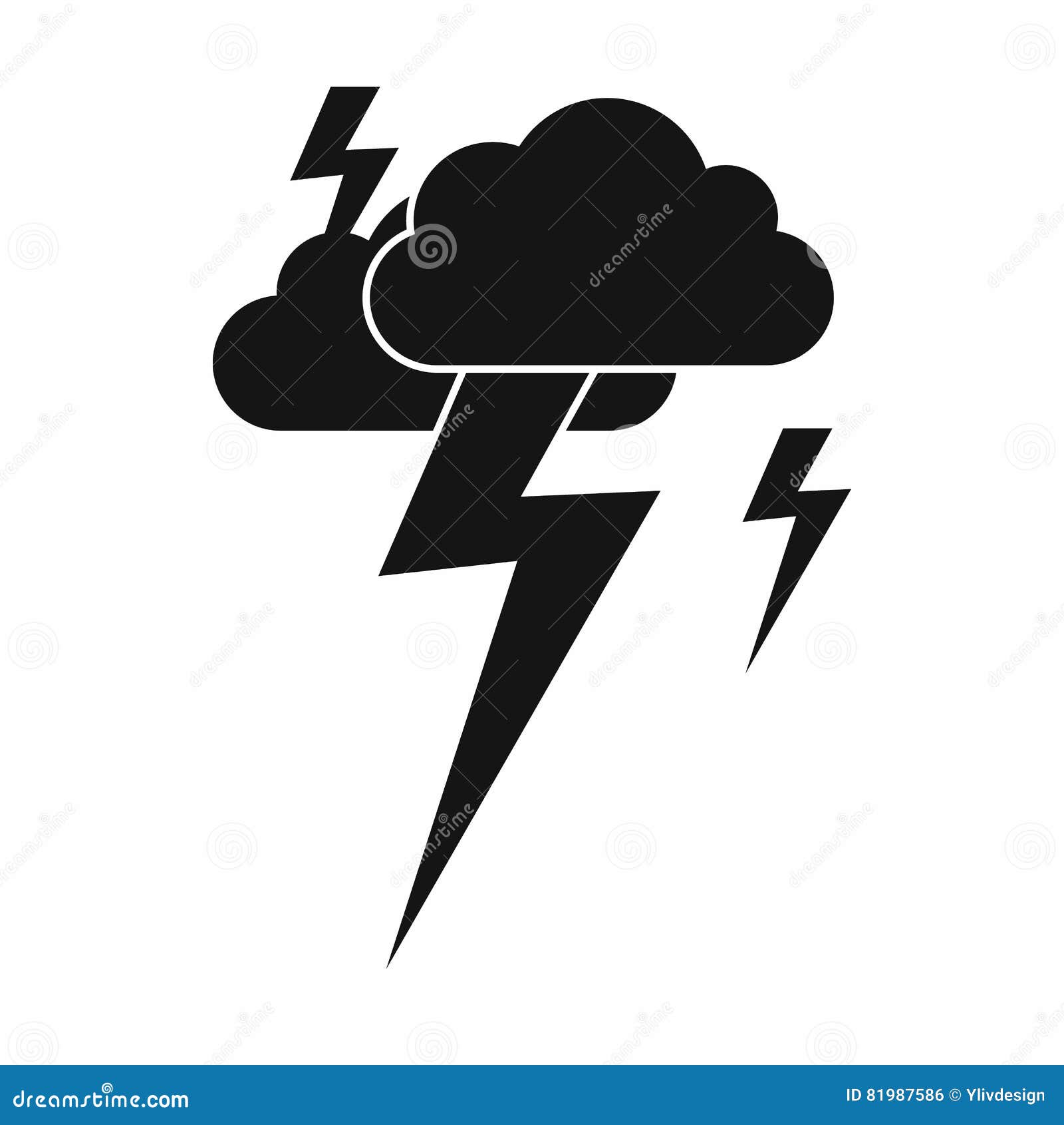 Lightning Icon Set. Electricity Thunder And Danger Symbol. Lightning ...