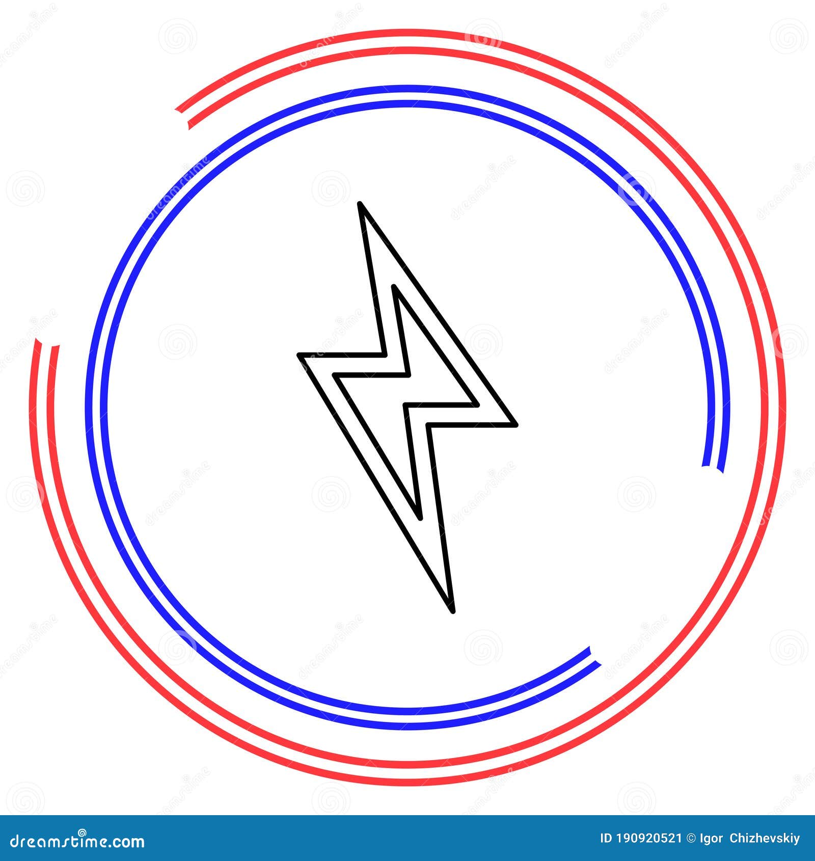 Cloud Lightning Icon - Thunder Storm Stock Illustration - Illustration ...