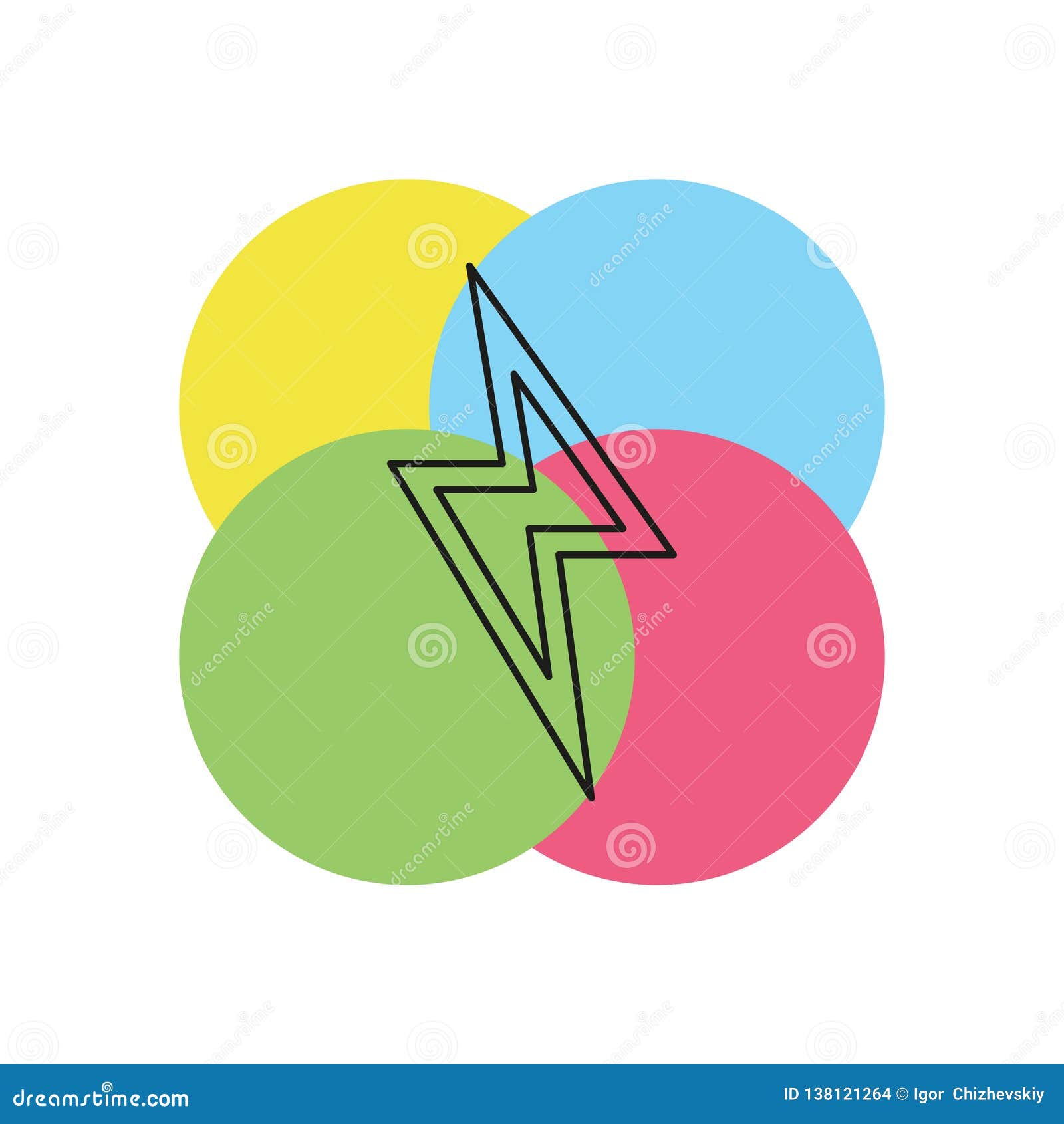 Cloud Lightning Icon - Thunder Storm Stock Illustration - Illustration ...
