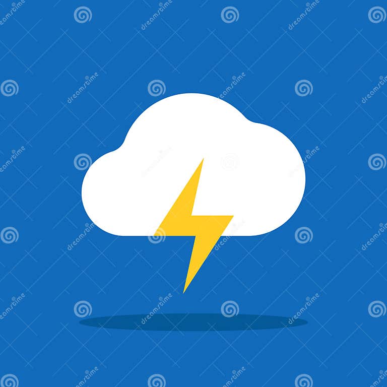 Cloud with Lightning Like Thunderstorm or Cloudy Stock Vector ...