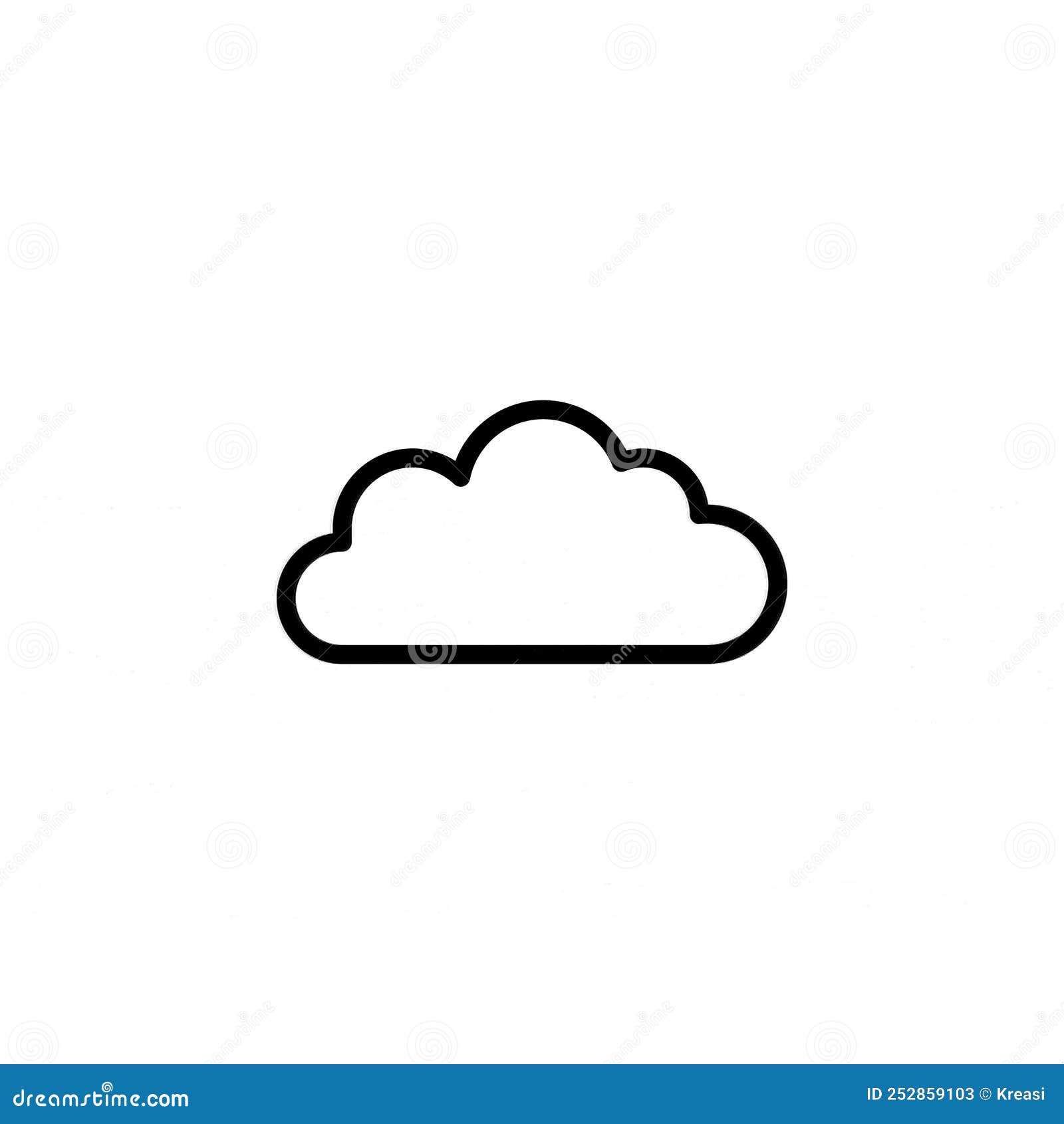 Cloud Line Icon Vector Design Stock Vector - Illustration of line ...