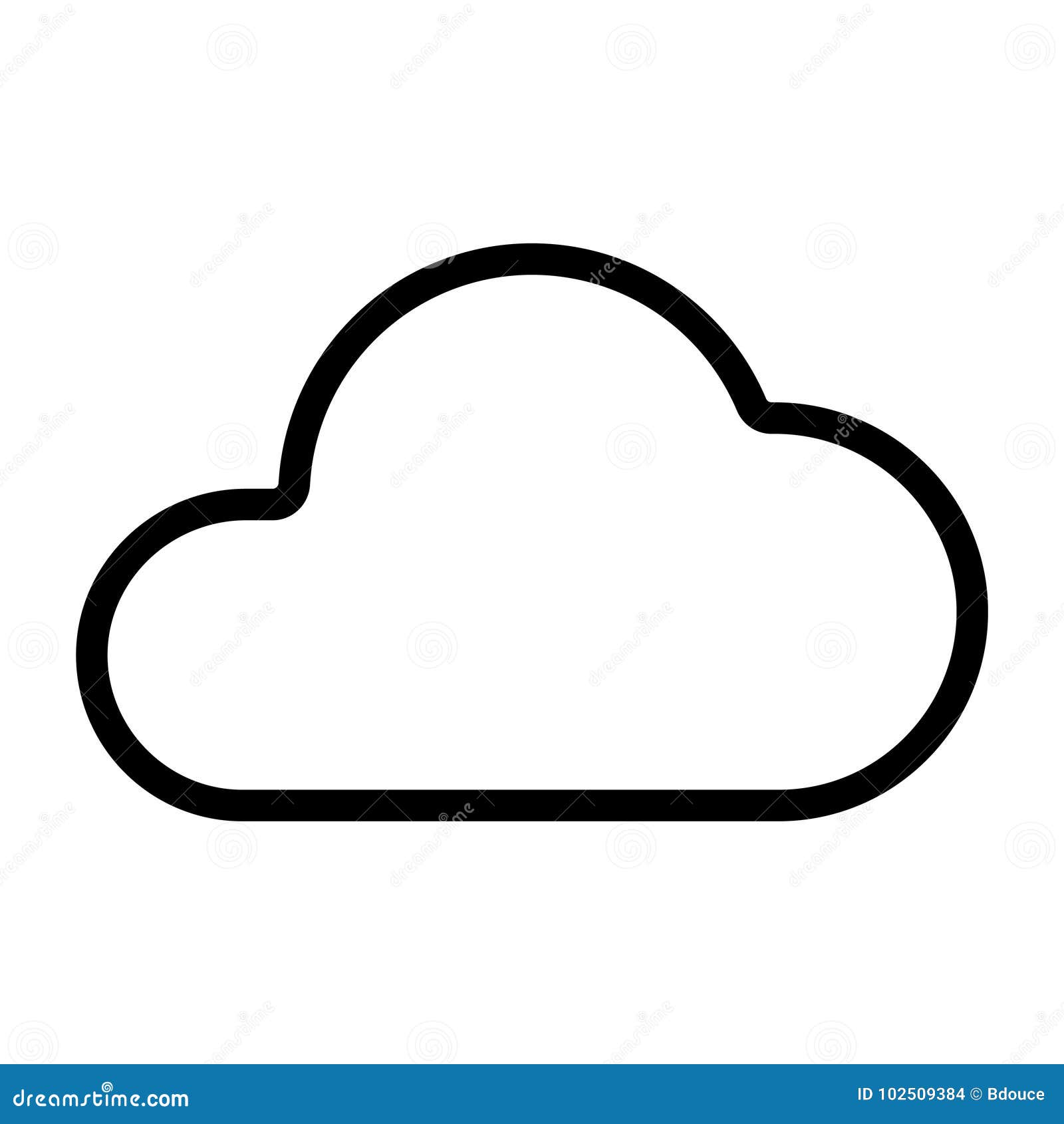 Cloud Line Icon stock vector. Illustration of application - 102509384