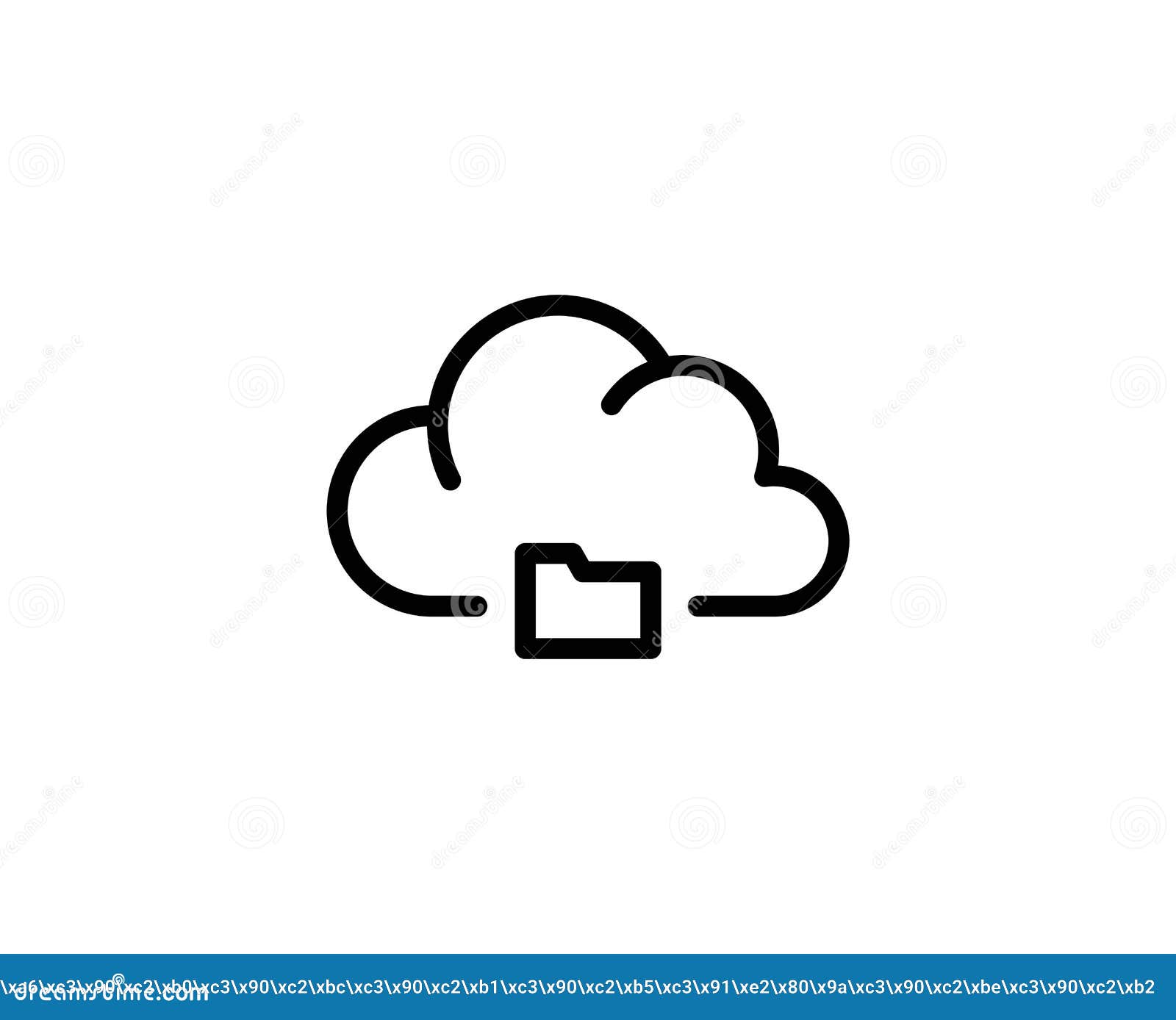 Cloud line icon stock vector. Illustration of gear, cloud - 193082483