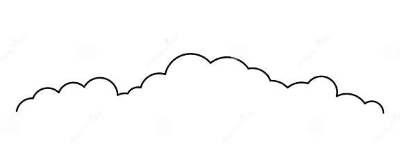 Cloud Line Shape, Graphic Clouds Outline, Clouds Lined, Cloudy Line ...
