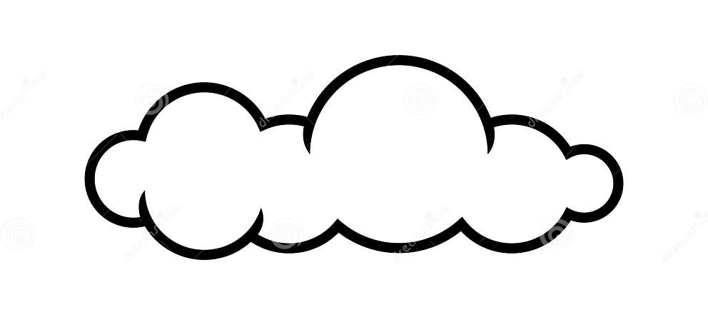 Cloud, Cloud Line Shape, Graphic Clouds Outline, Clouds Lined, Cloudy ...
