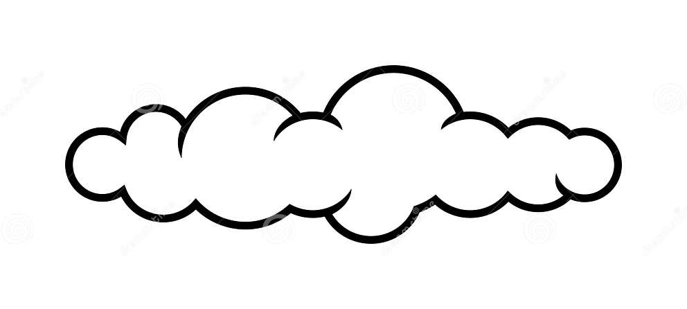 Cloud, Cloud Line Shape, Graphic Clouds Outline, Clouds Lined, Cloudy ...