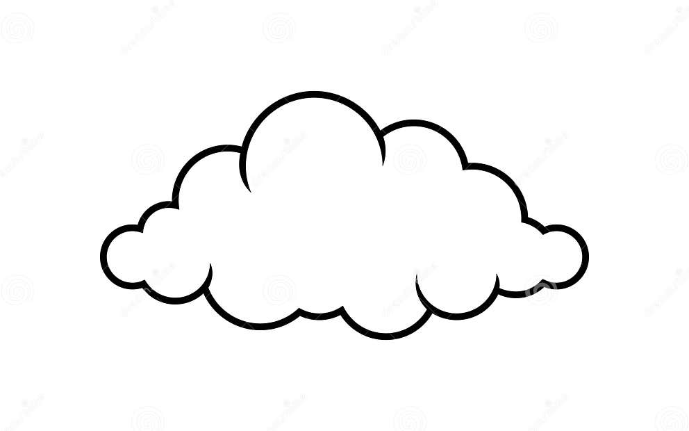 Cloud, Cloud Line Shape, Graphic Clouds Outline, Clouds Lined, Cloudy ...