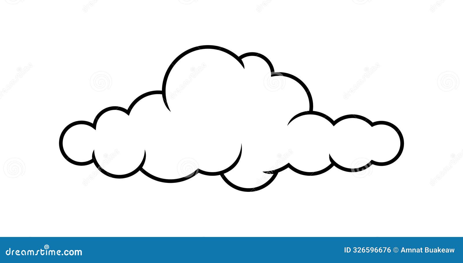 Cloud, Cloud Line Shape, Graphic Clouds Outline, Clouds Lined, Cloudy ...
