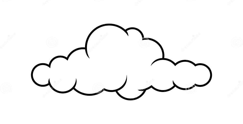 Cloud, Cloud Line Shape, Graphic Clouds Outline, Clouds Lined, Cloudy ...