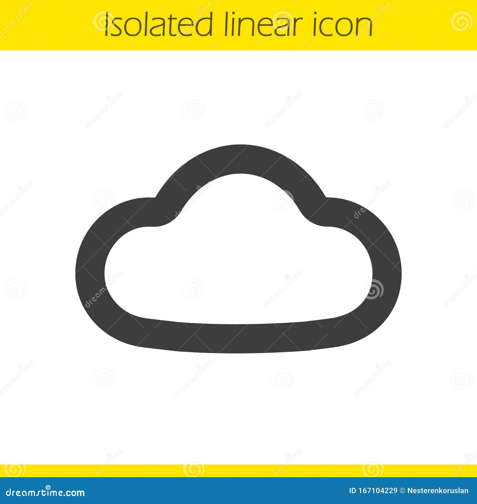 Cloud linear icon stock vector. Illustration of hosting - 167104229