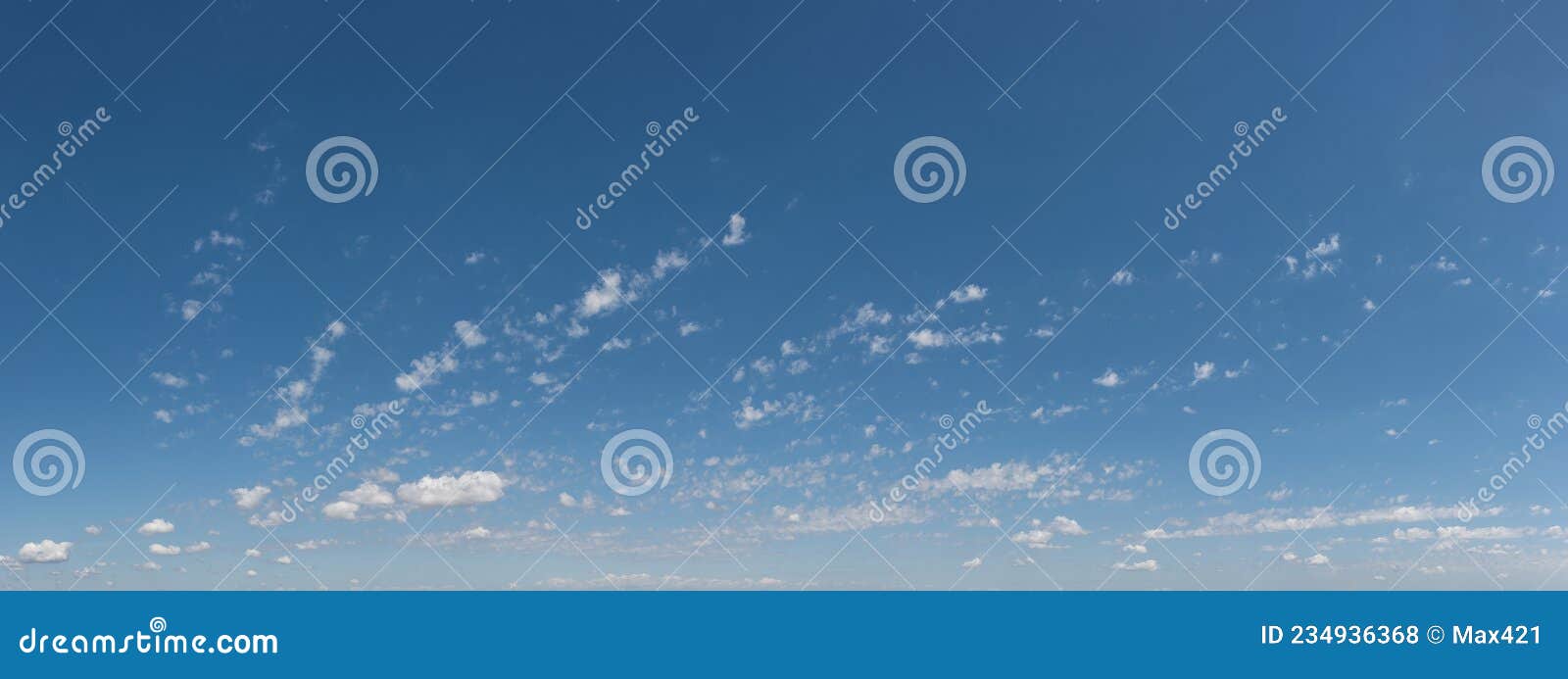 Cloud Litter in Blue Sky, Panorama Format Stock Photo - Image of ...