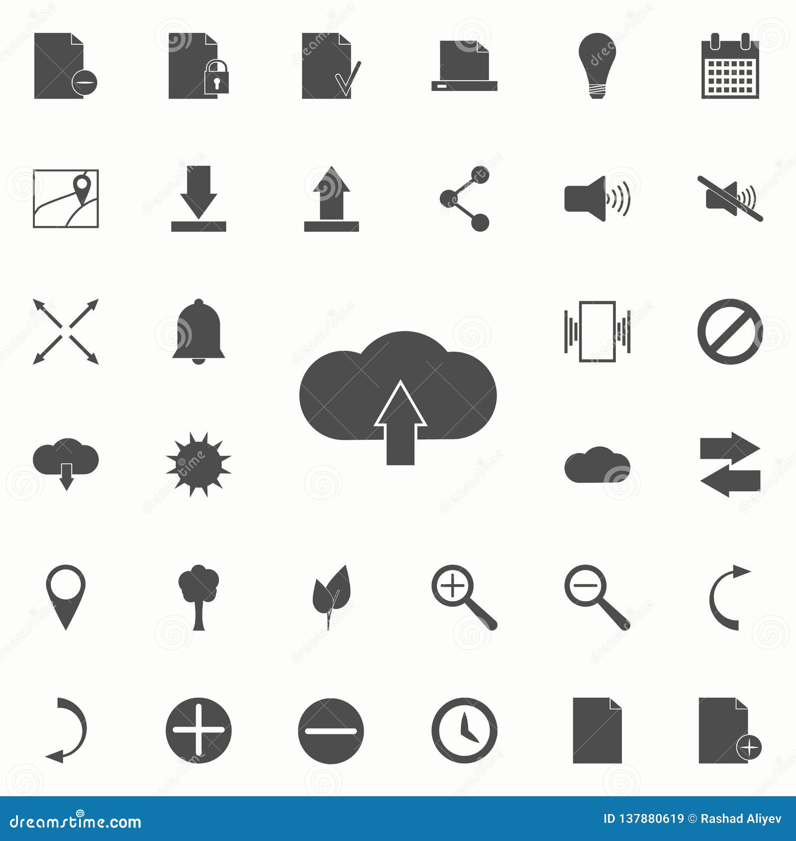 Cloud Load Sign Icon. Web Icons Universal Set for Web and Mobile Stock ...