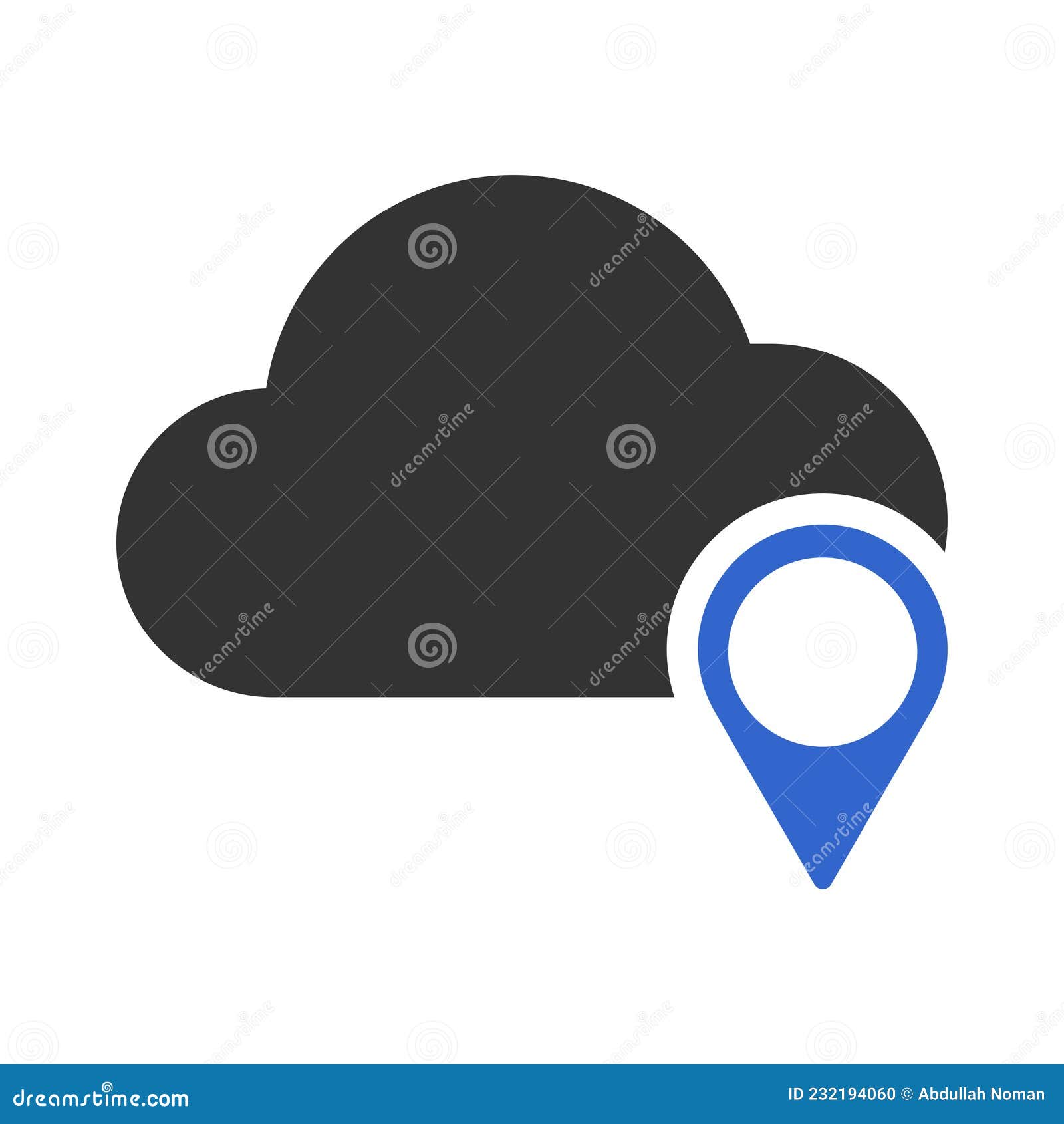Cloud location icon design stock vector. Illustration of internet ...