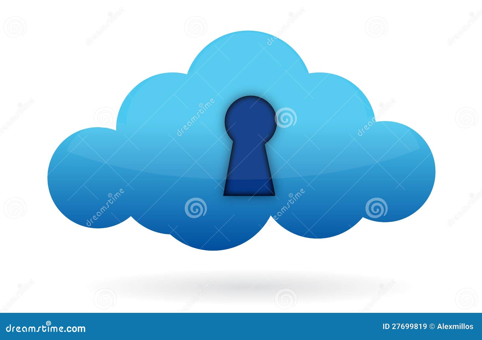 Cloud lock sign stock illustration. Illustration of keyhole - 27699819